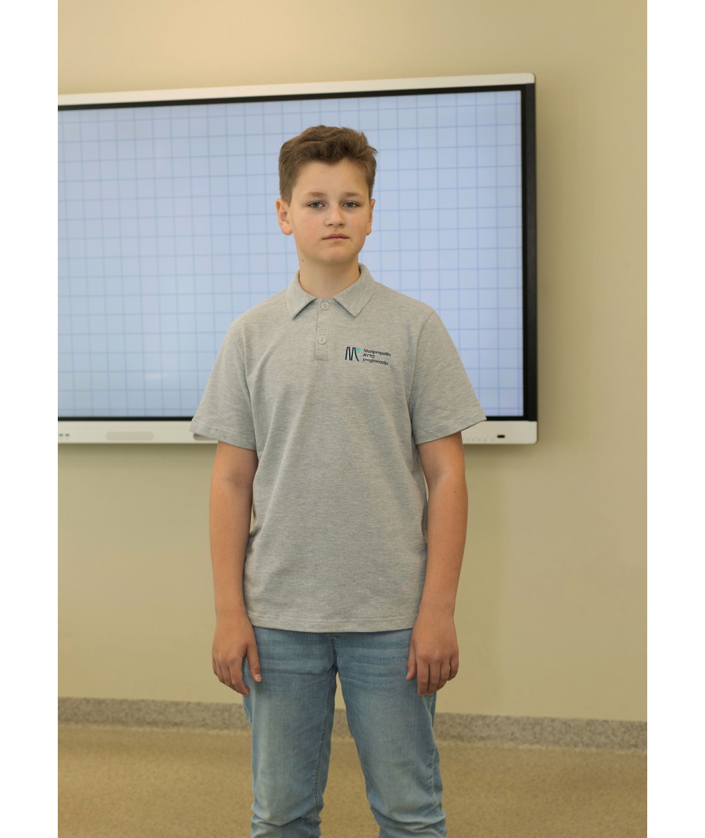 Pilki polo marškiniai